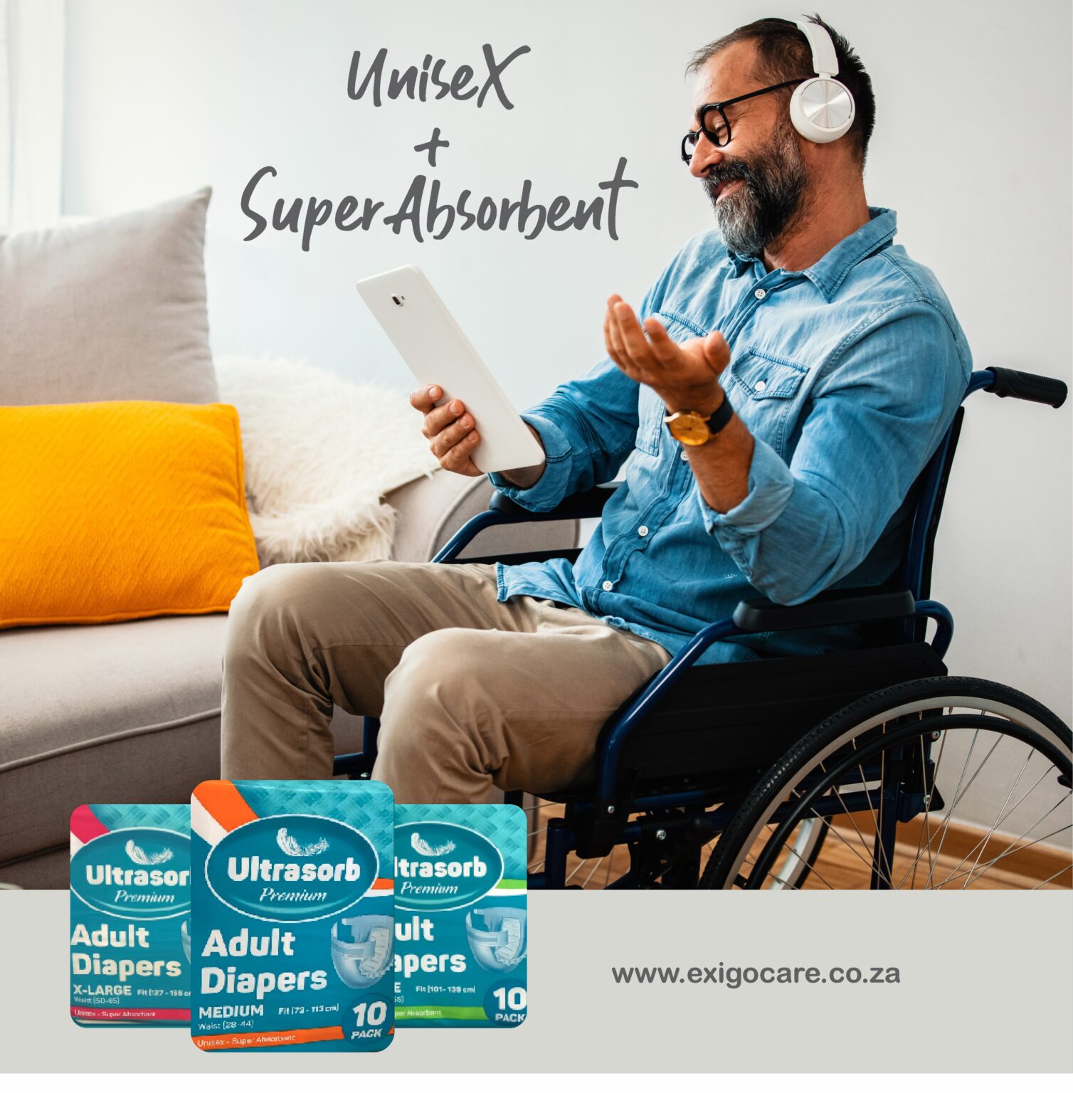 Adult nappies to improve quality of life - Exigocare